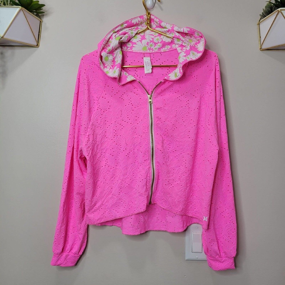 Loveshackfancy X Hurley Eyelet Paisley Zip Up Hoodie Gem